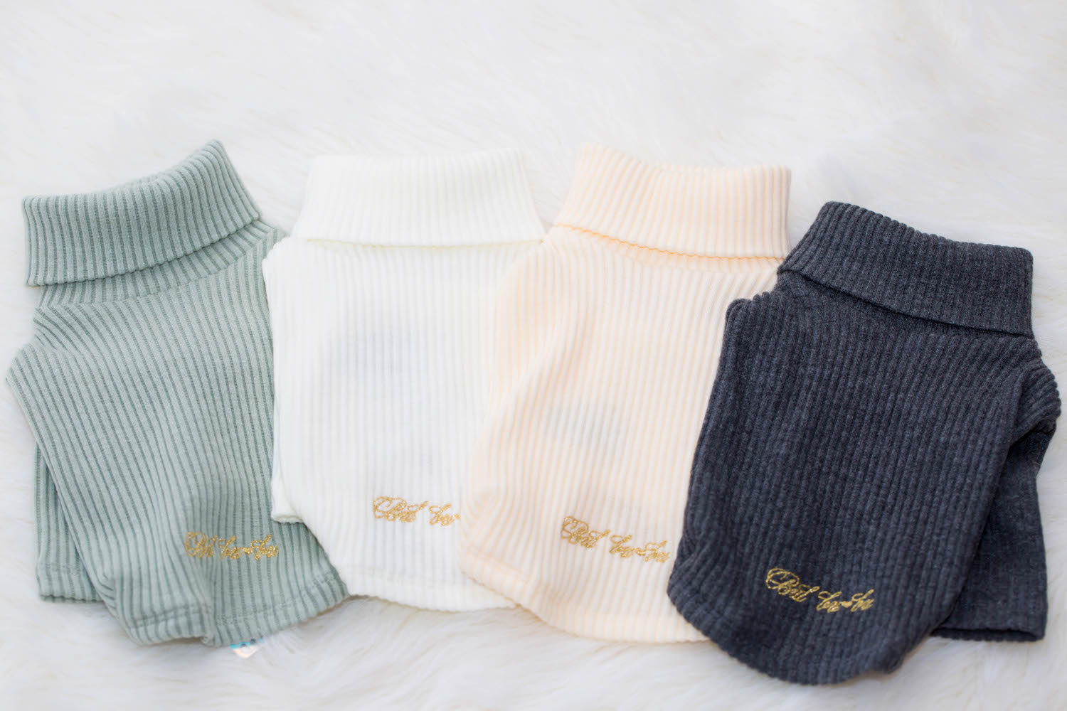 23GC-021-L リブ長袖タートルネック｜ドッグブティック・ブルブブ