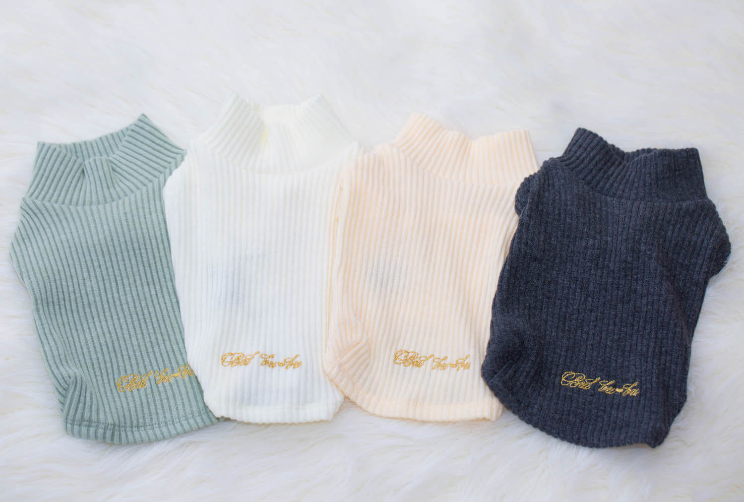 23GC-021-S リブ半袖ハイネック｜ドッグブティック・ブルブブ